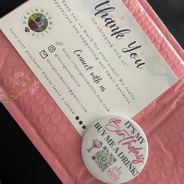 Birthday Venmo Pin Button - Etsy