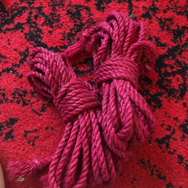 Jute Bondage Rope - Ruby Red - Etsy