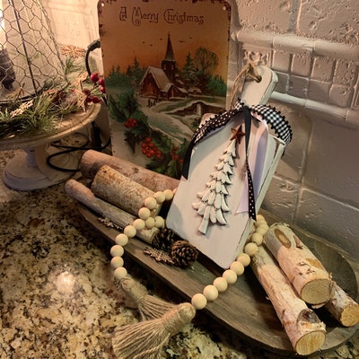 Set of 3 Handmade Rustic Farmhouse Inspired Ornaments - Etsy