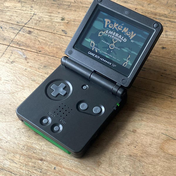 GBA SP Console Refurbished Gameboy Advance Zelda Gold Triforce Brighter ...