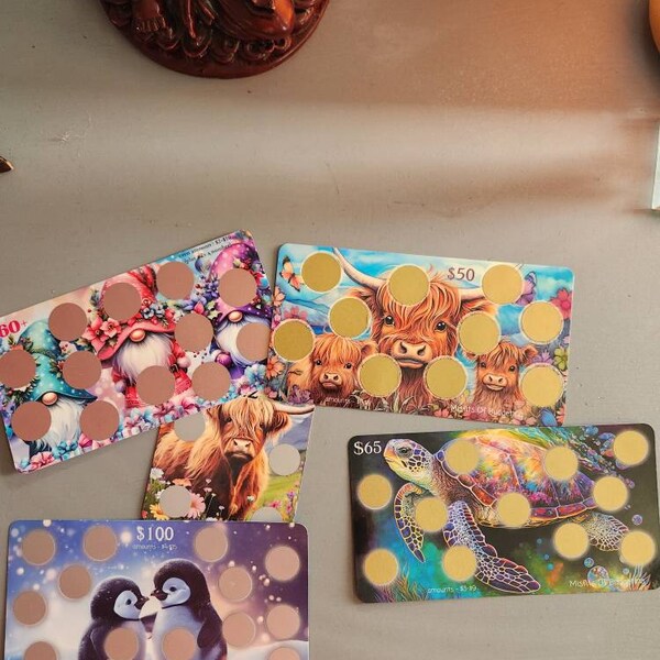 A6 Money Saving Scratcher - Etsy