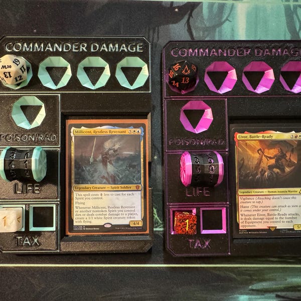 Commander Ability Counters, 3D Printed for Mtg or Any Other RPG Games ...