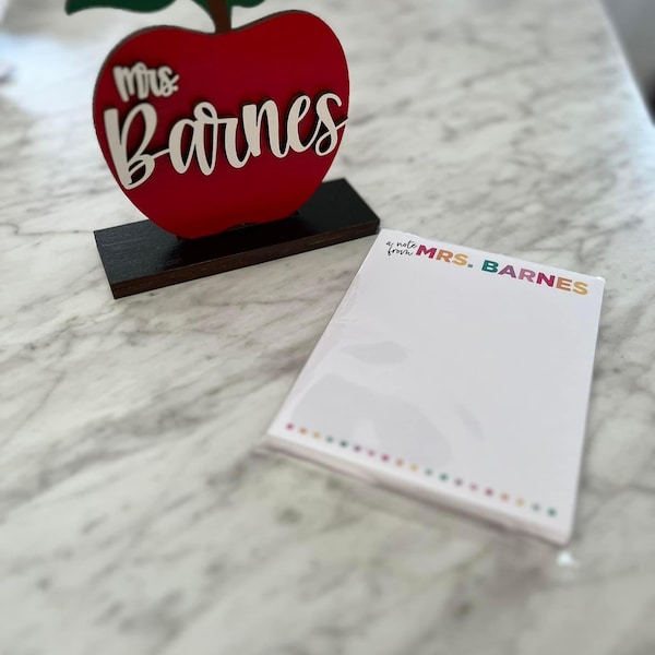 Personalized Apple Name Plate, Teacher Name Plate, Back to School ...