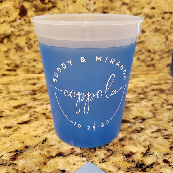 Monogrammed Color Changing Cups, Custom Wedding Favor Cups, Let the ...