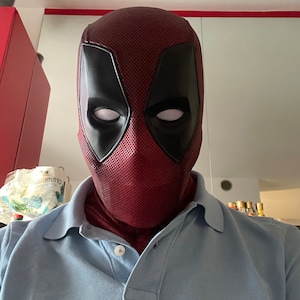 Deadpool Halfshell Costume Cosplay Mask With Screen Printed Fabric and ...
