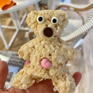 Teddy Bear Rice Crispie Treats 12 - Etsy
