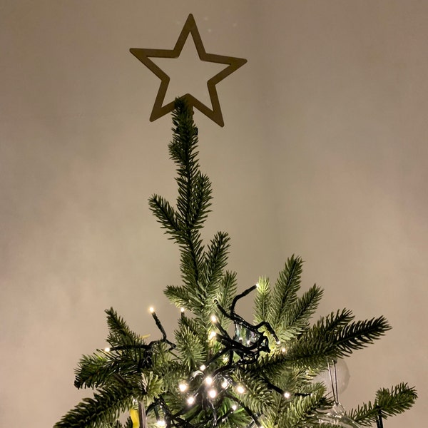 Christmas Tree Topper Star, Wooden Tree Topper, Scandi Christmas ...