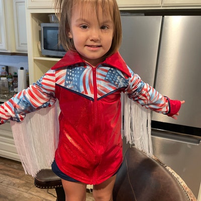 New Glory Patriotic Rodeo Queen Shirt With Fringe Sizes - Etsy