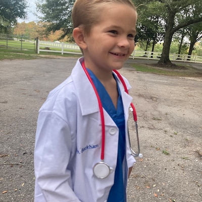 Monogrammed Kids' Doctor Coat, Child's Doctor Coat, Personalized Lab ...