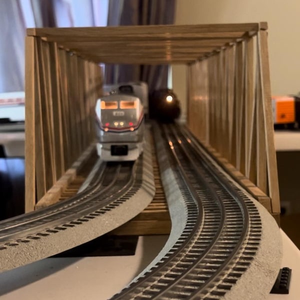 O Gauge Handmade 24 Thru Truss Bridge With White Oak Bridge Ties for ...