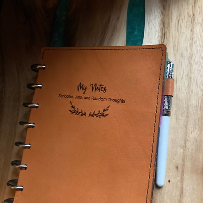 Leather Personalized Discbound Planner Cover - Etsy