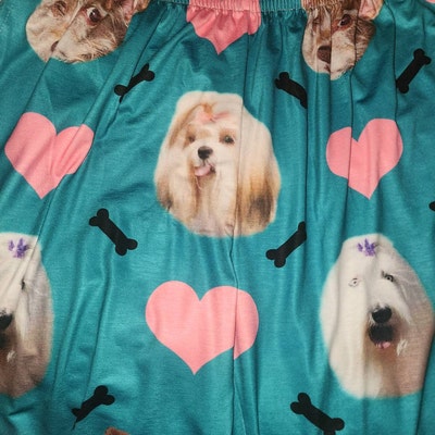 Custom Dog Photo & Name Pajama Pants, Dog Face Pajama Pants, Kids Pj ...