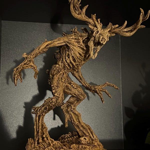 Leshen/ Wendigo Statue, Hand Painted Resin Sculpture | Mythical ...