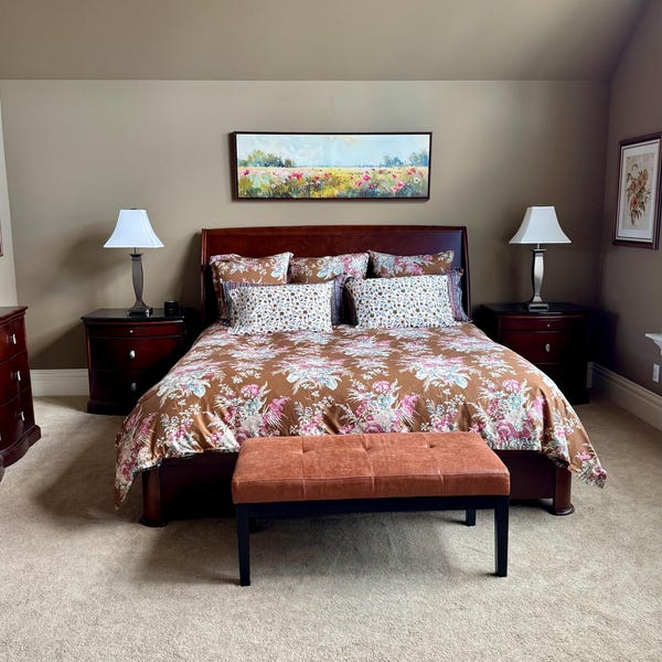 Vintage Spring Meadow Forest Landscape Wall Art, Long Horizontal ...