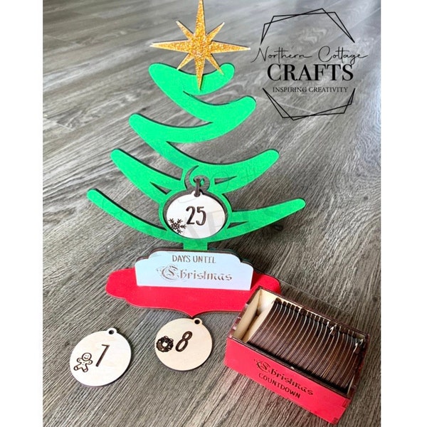 Christmas Countdown Digital File - SVG Christmas Laser File - Laser ...
