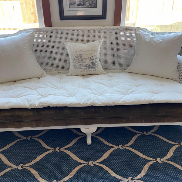 Linen Sofa Topper Couch Cover Pet Friendly Custom Size Handmade Couch ...