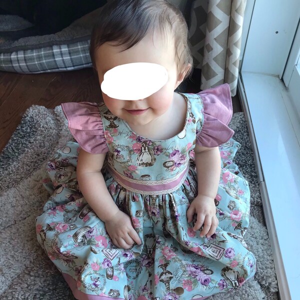 Little Lamb Girl Dress, Lamb Dress, Girl Red Dress, Red Bow Dress, Farm ...