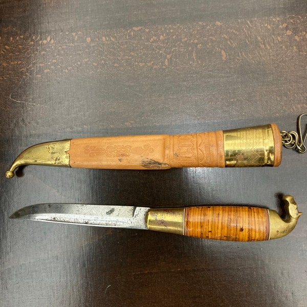 Vintage Lapinleuku Puukko Knife Janne Marttiini Rovaniemi Lapland ...