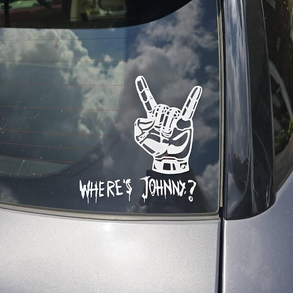 Vinyl Decal "where's Johnny" Cyberpunk Futurism Techy Laptop Car Window ...