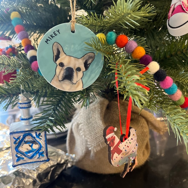 French Bulldog Ornament Personalized, Custom Frenchie Ornament, French ...