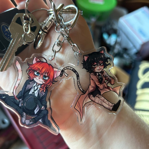 Bungou Stray Catboy 2.5" Double-sided Charms - Etsy