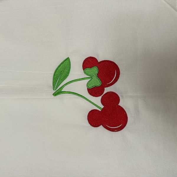 Mickey and Minnie as Cherries Machine Embroidery Design. - Etsy