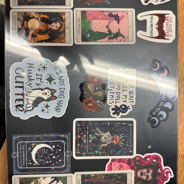 Wicked Tarot Card Sticker | Pink and Green Wicked Sticker | Vinyl ...