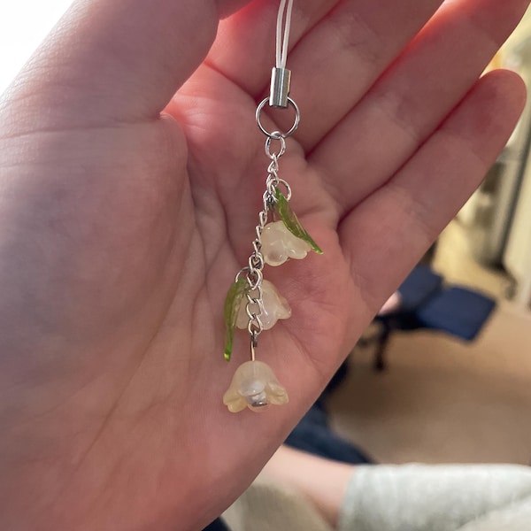 Lily of the Valley Phone Charm | Bag Charm, Keychain | Floral ...