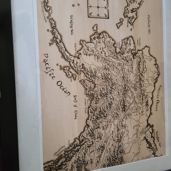 Colorado Giclee PRINT of a Woodburned Lotr-inspired Map on Art Paper - Etsy