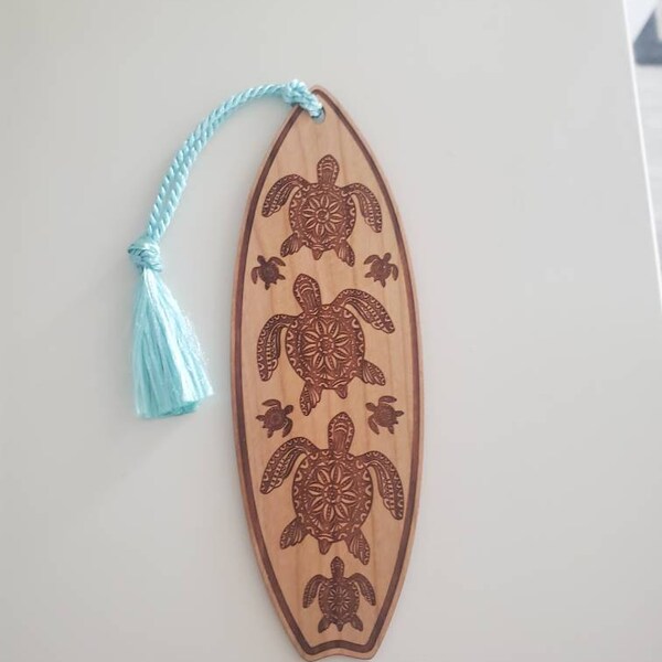 Sea Turtle Surfboard Bookmark, Sea Turtle Bookmark, Surfboard Bookmark ...