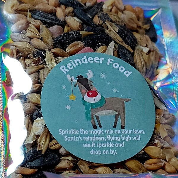 35 Magic Reindeer Christmas Food Stickers Labels, Stickers for ...