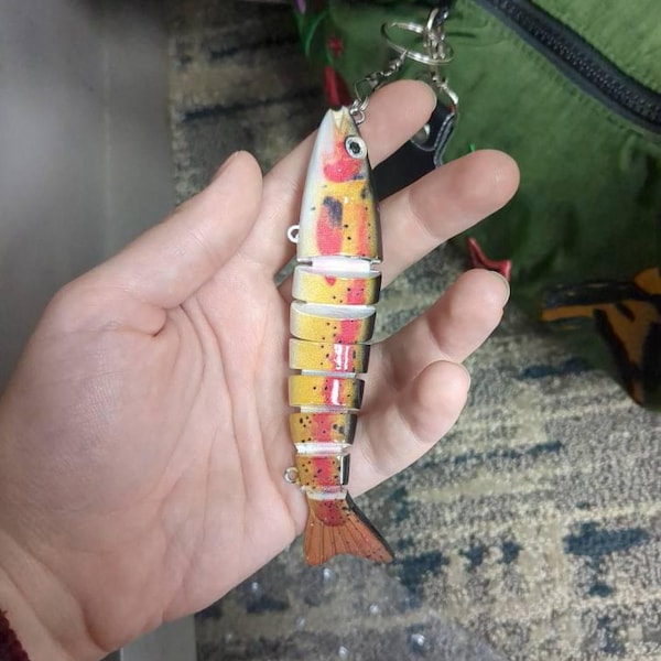 Fishing Lure Keychains or Backpack Hangers Jointed - Etsy
