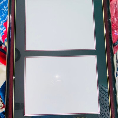 Double Diploma Frame Dual Document Embossed Glossy Prestige Mahogany ...