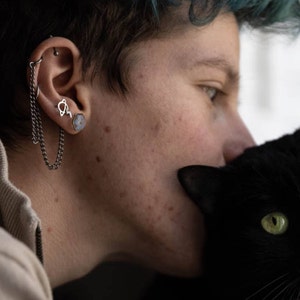 1820 Gauge Skull Dagger Nose Stud Skull and Sword Body | Etsy