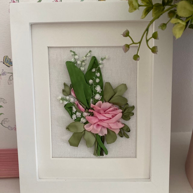 Hand Embroidery Personalized Anniversary Gifts & by ArtSilkRibbon