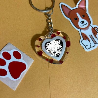 Personalized Photo Keychain customize W/your Photo, Resin Photo ...