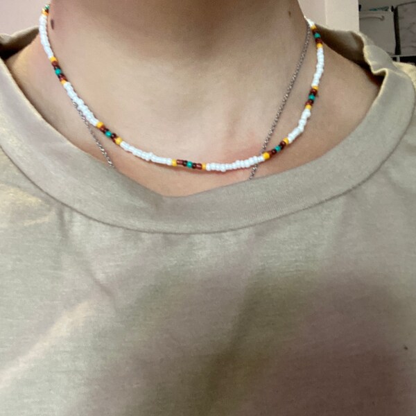 Seed Bead Necklace, Beaded Necklace,dainty Choker, Waterproof Jewelry ...
