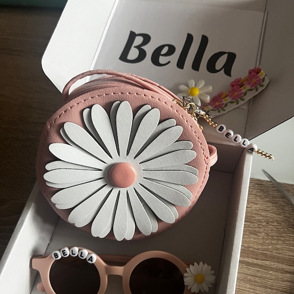 Custom Flower Daisy Girl Proposal Gift Box With Sunglasses, Toddler ...