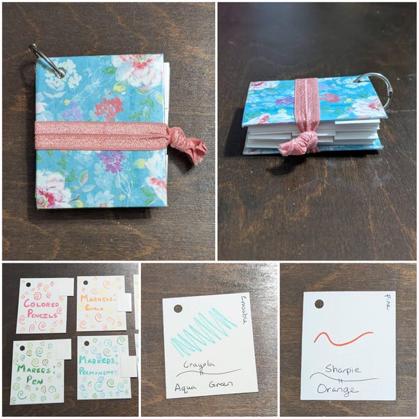 Mini Half Size Index Card Binder, Organize Writer Notes, Flashcards ...