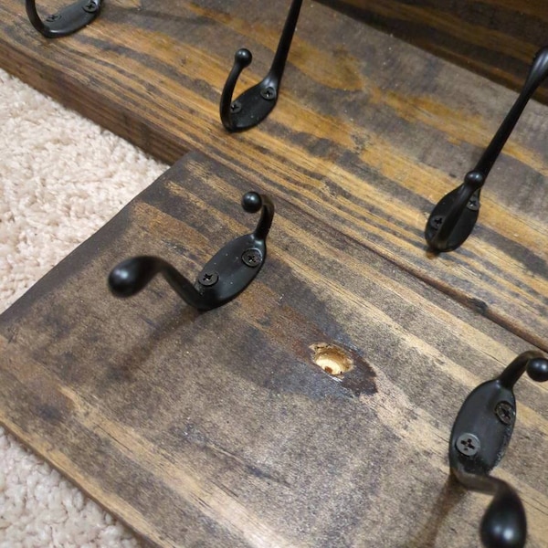 Coat Rack and Key Holder, Entryway Organizer, Shelf, Wall Mounted Coat ...