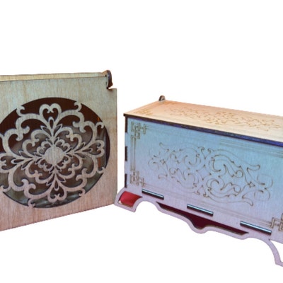 Laser Cut Chest of Drawers Jewelry Box Wooden Gift Box Laser - Etsy