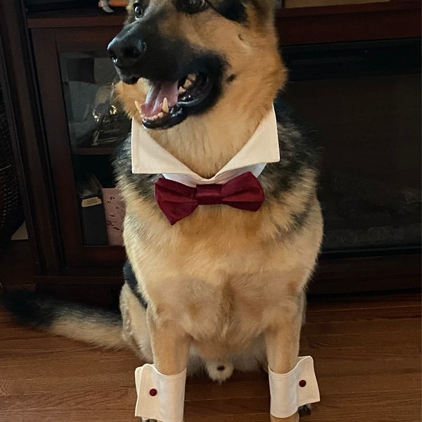 Dog Cuffs, Custom Dog Tuxedo Cuffs for Wedding, Dog Wedding Accessory ...