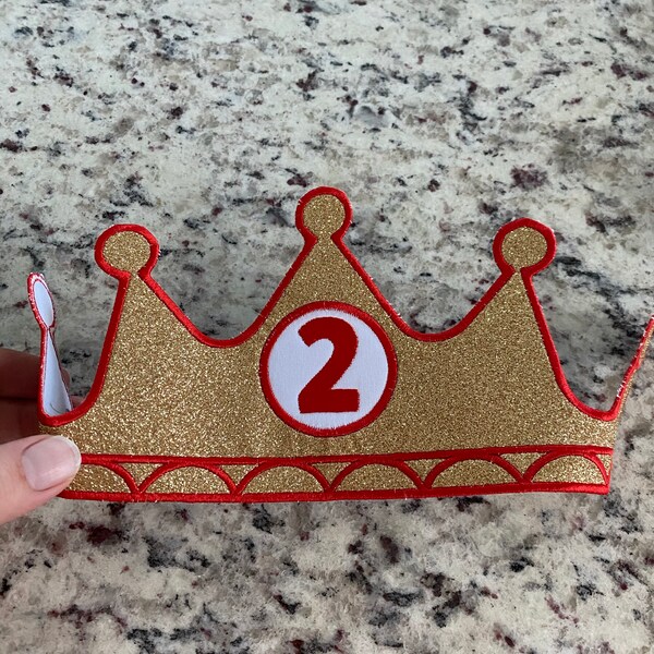 Gold or Silver Glitter Birthday Crown | Kids Birthday Crown With Number ...
