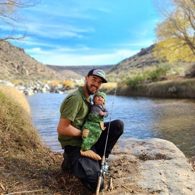 Crochet Trout Bass Fish Costume for Baby, Cocoon and Headband With ...