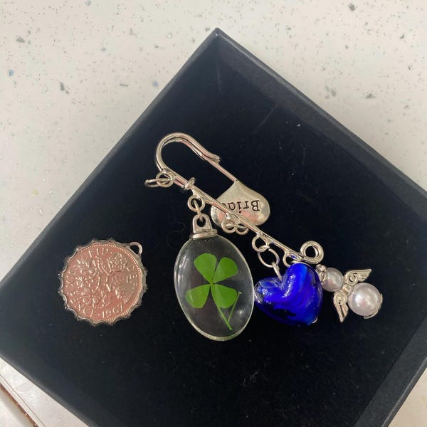 Irish Bridal Garter Charm Pin, Wedding Gift. Something Old, Something ...