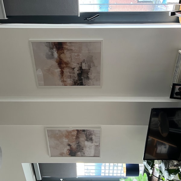 Modern Textured Abstract Set of 2 Prints, Neutral Art Print Set, 2 ...