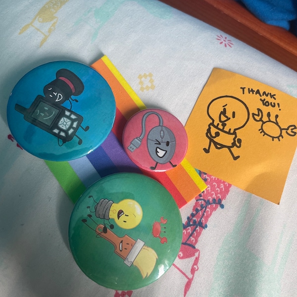 Object Show Bfb, Ii, Tnm Ship / Friend Button Pins - Etsy