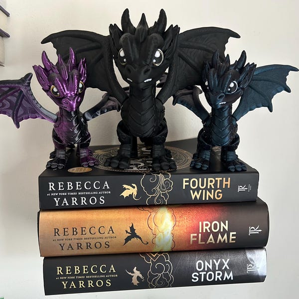 Complete Dragon Set | Black, Blue, Purple & Gold Dragons | Fourth Wing ...
