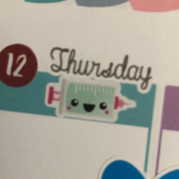 40 Cute Injection/medicine/health Planner Stickers - Etsy