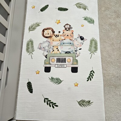 Exotic Leaf Area Rug, Botanical Leaves Rug, Plant Paradise Non Slip ...